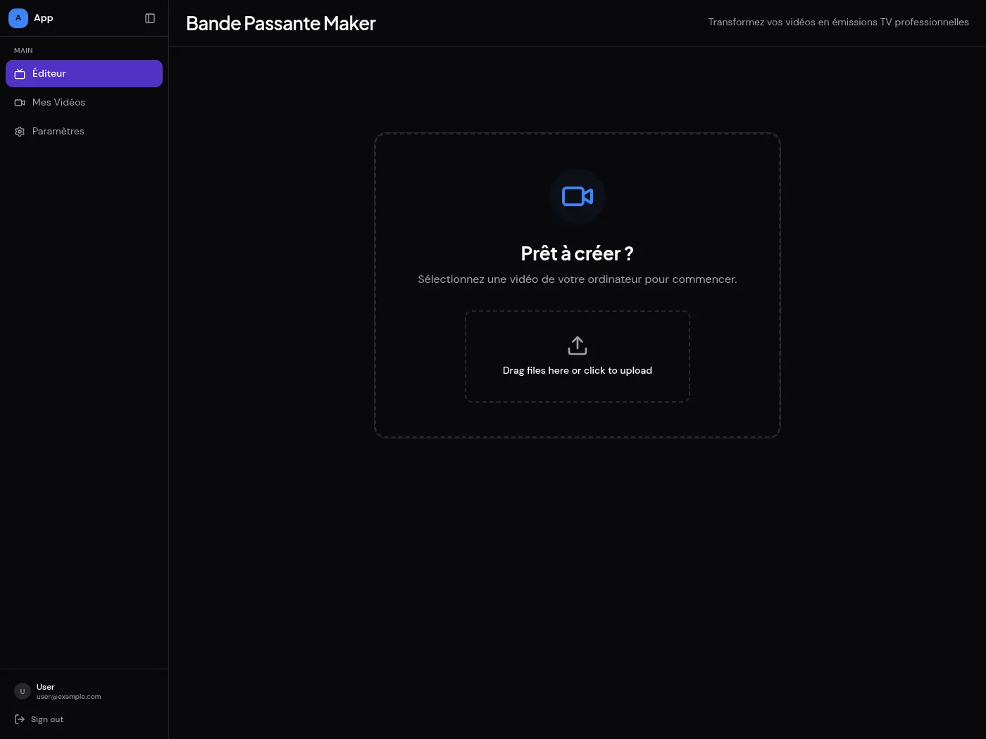 Vidéo Bande Passante Maker