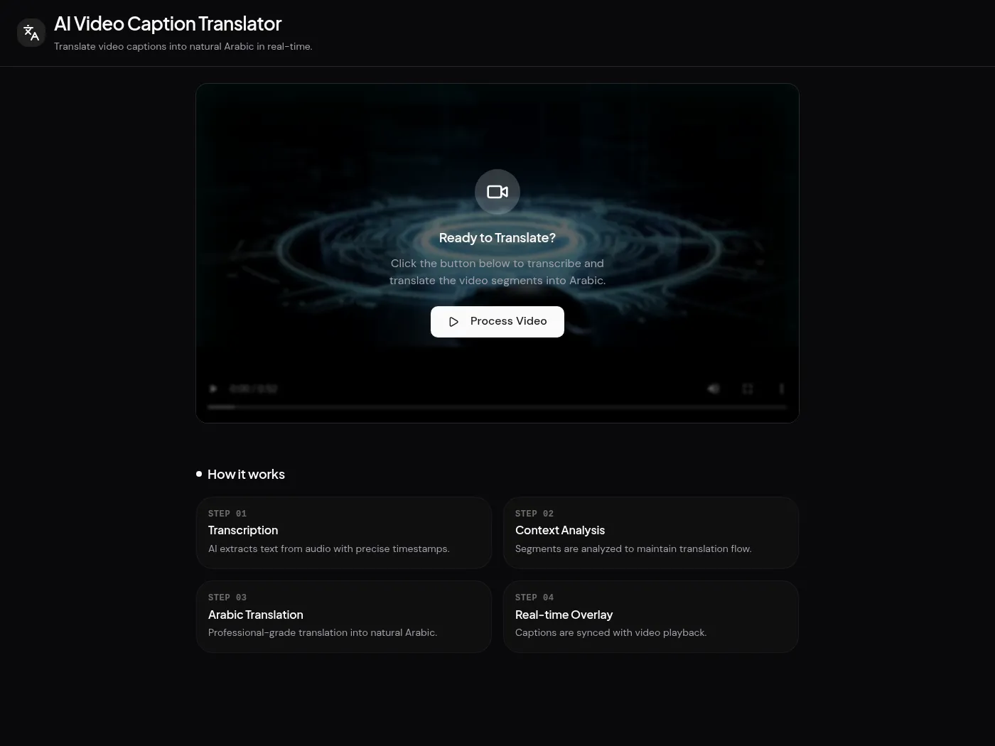 Video Caption Translator
