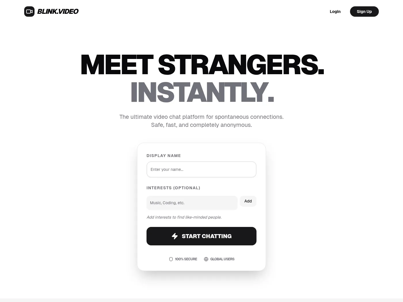 Omegle Video Chat Clone