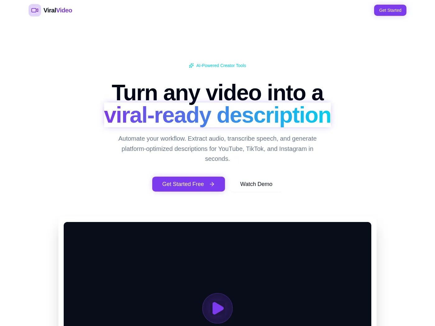 ViralVideo AI Describer
