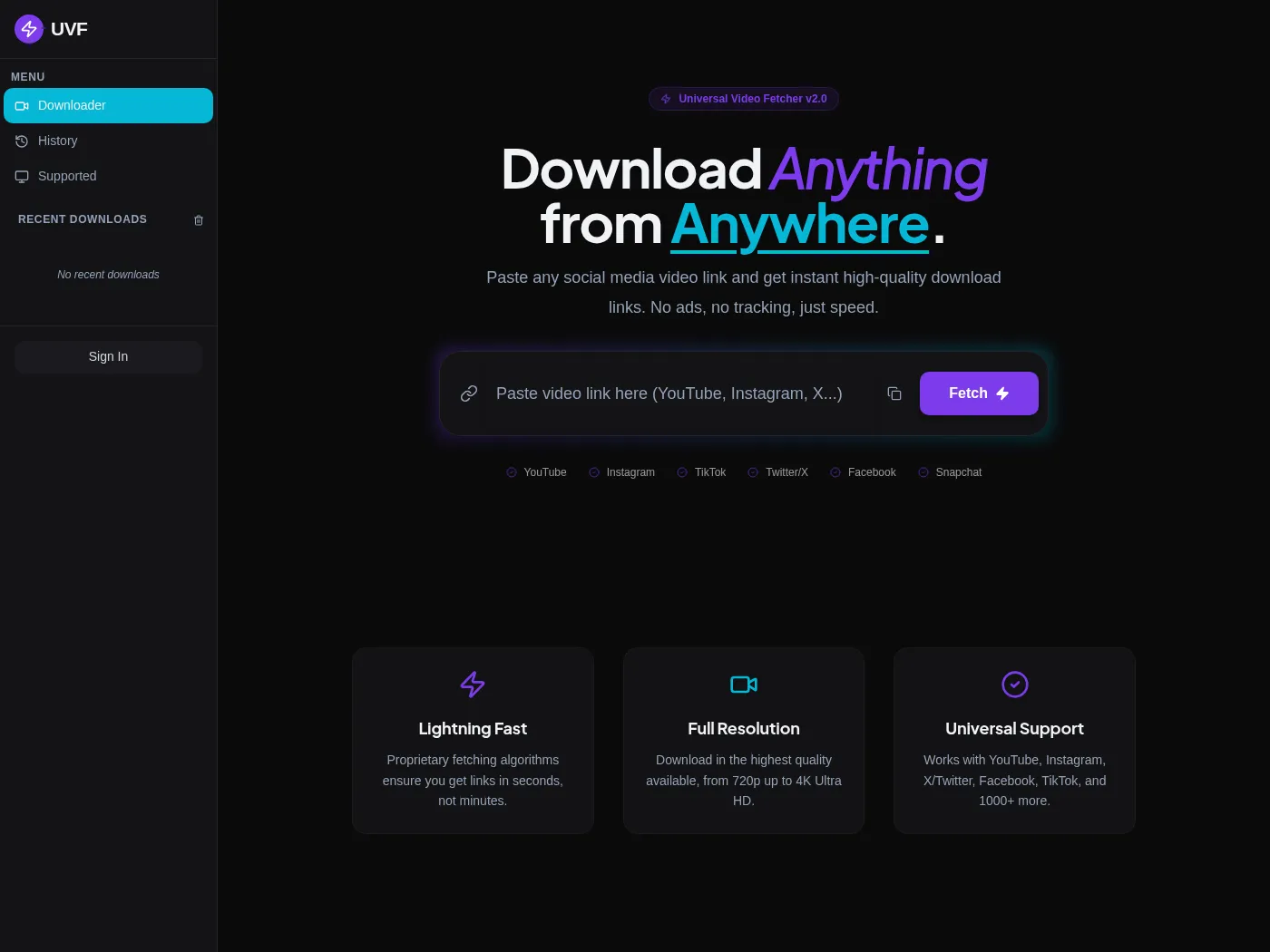 Universal Video Fetcher