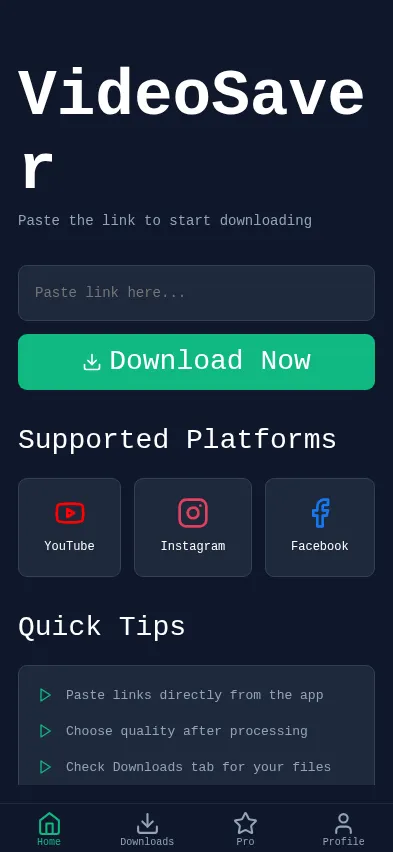 VideoSaver Pro Mobile