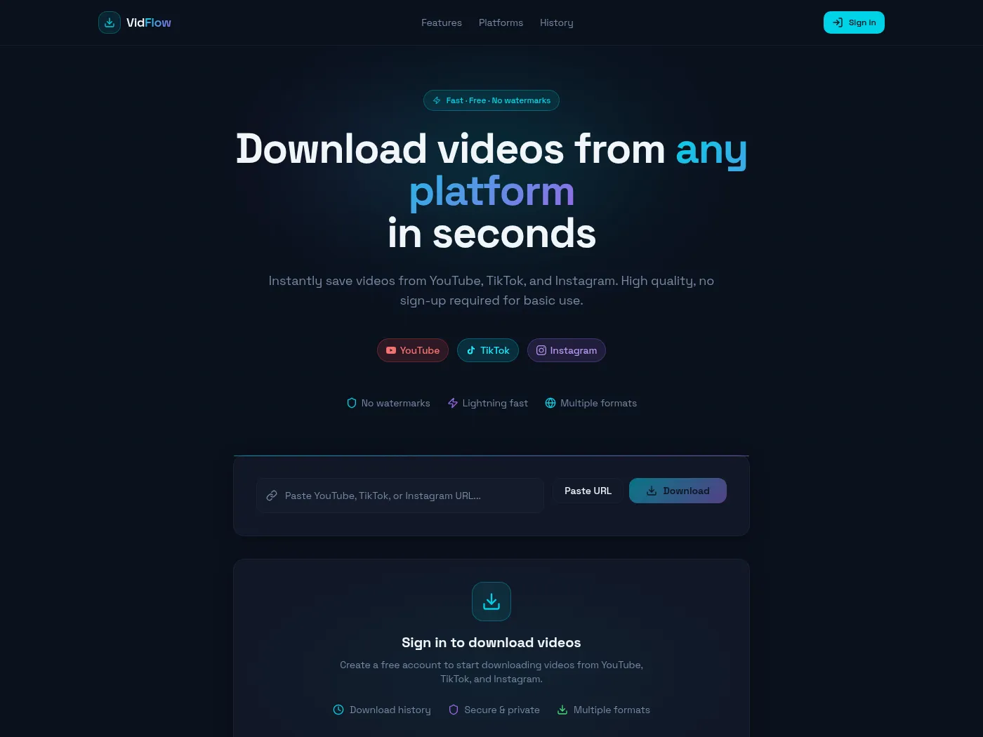 VidFlow Downloader