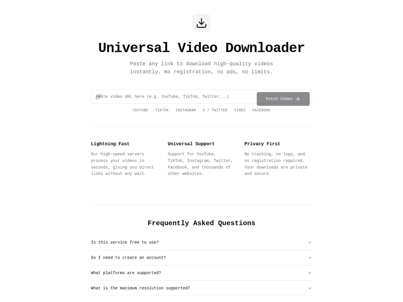 Universal Video Downloader