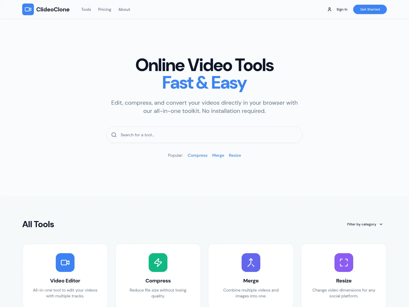 Video Editor Web Clone