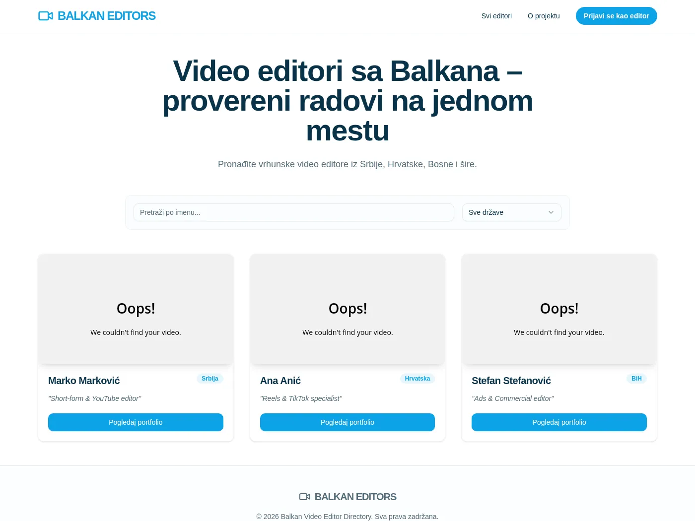 Balkan Video Editor Directory