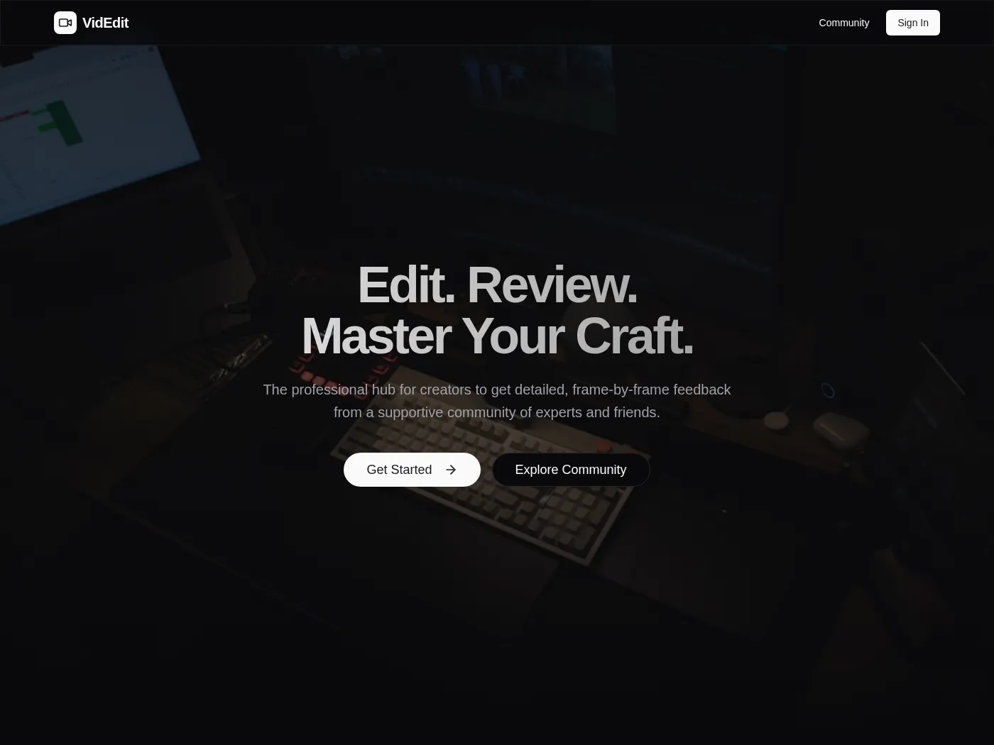 VidEdit Feedback Hub