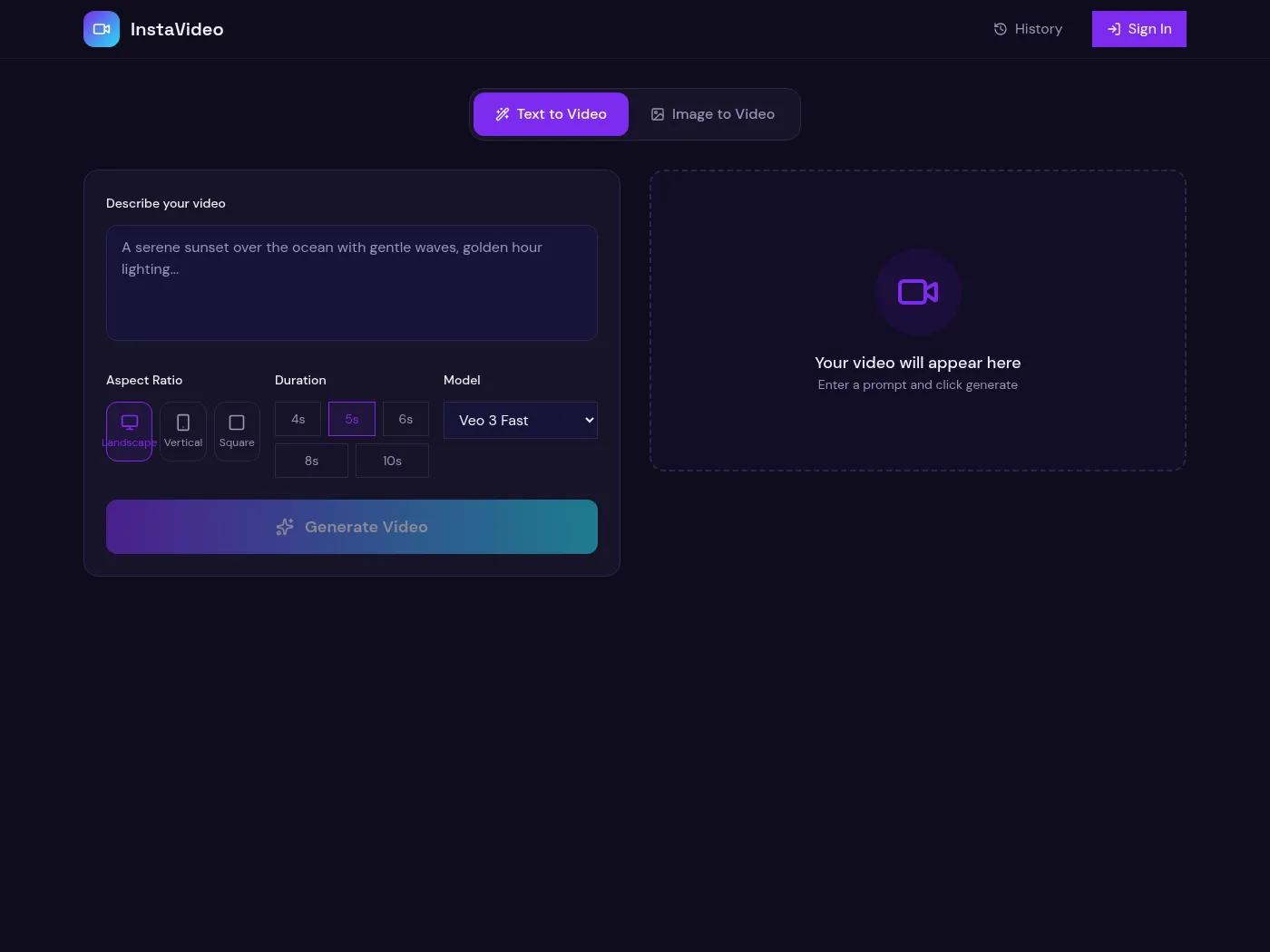 InstaVideo Generator
