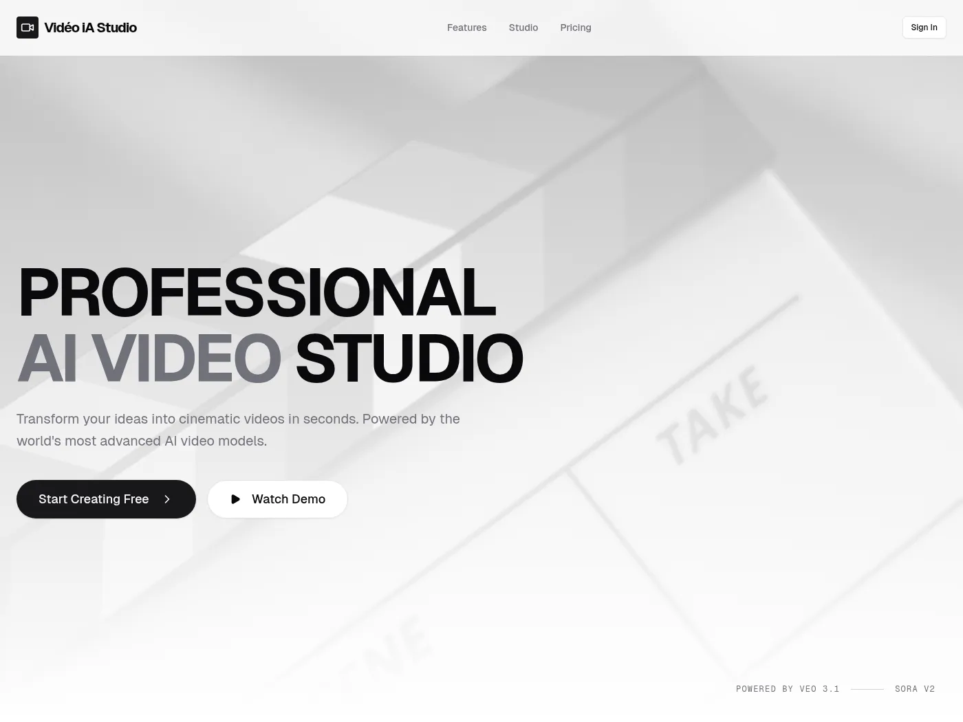 Vidéo iA Studio