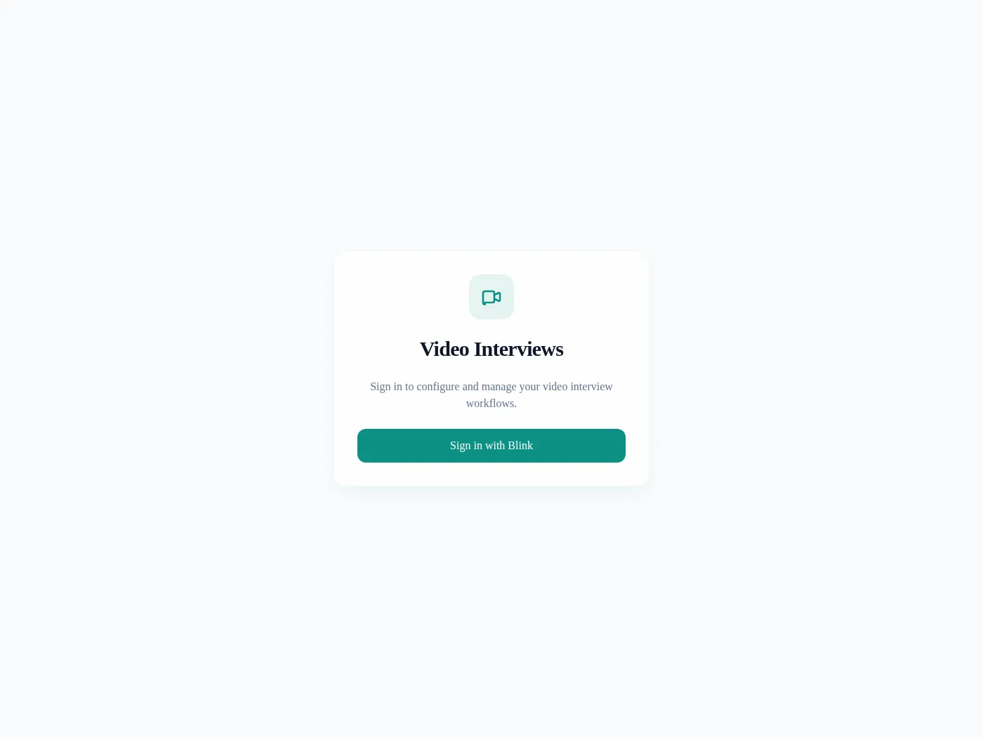 Video Interview Configurator