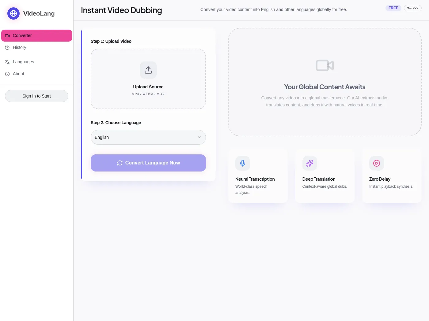 VideoLang Converter