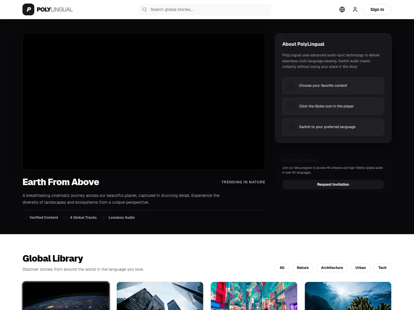 PolyLingual Video Site