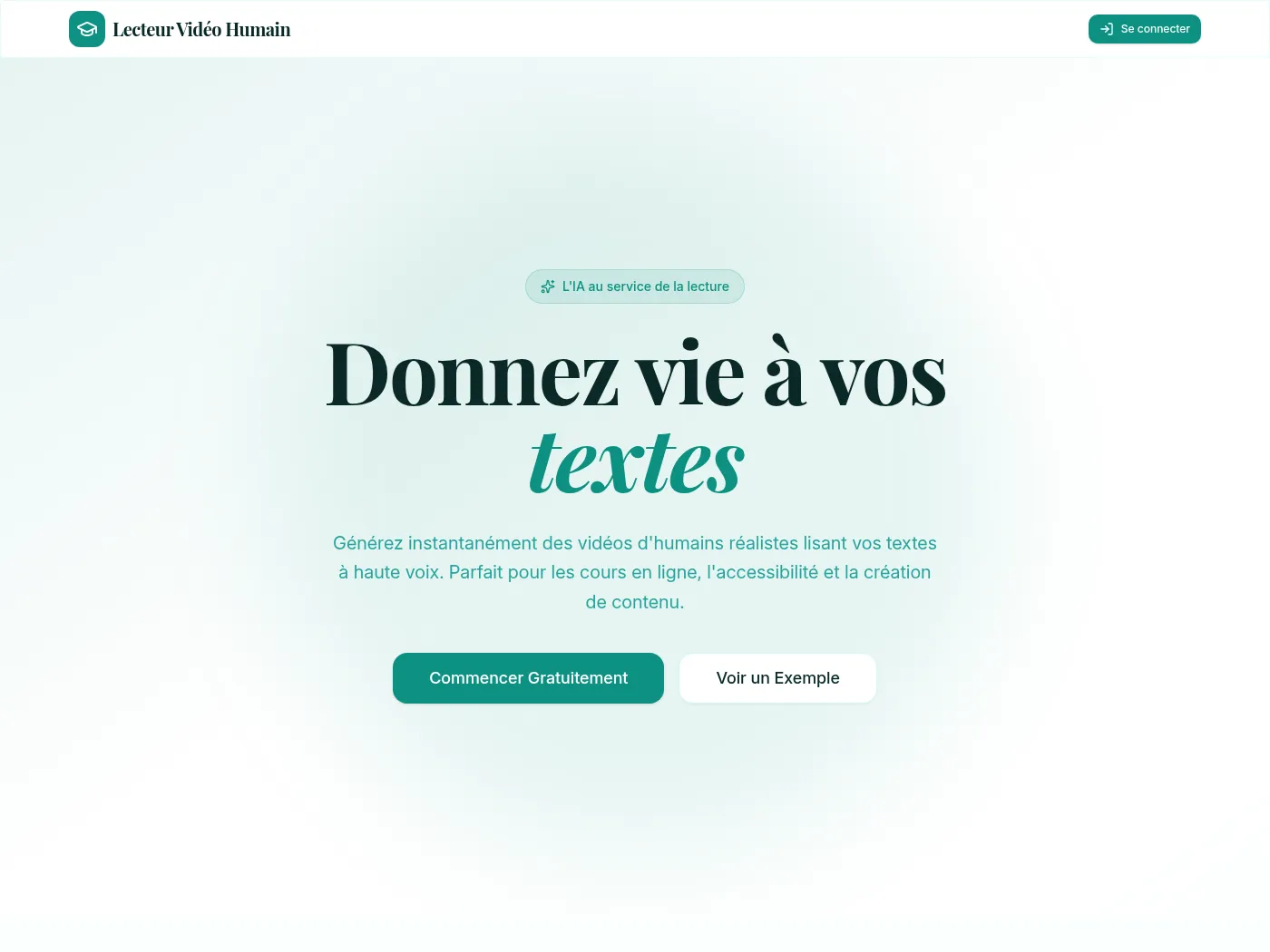 Lecteur Vidéo Humain