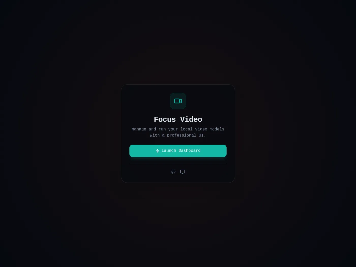 Local Video Model UI