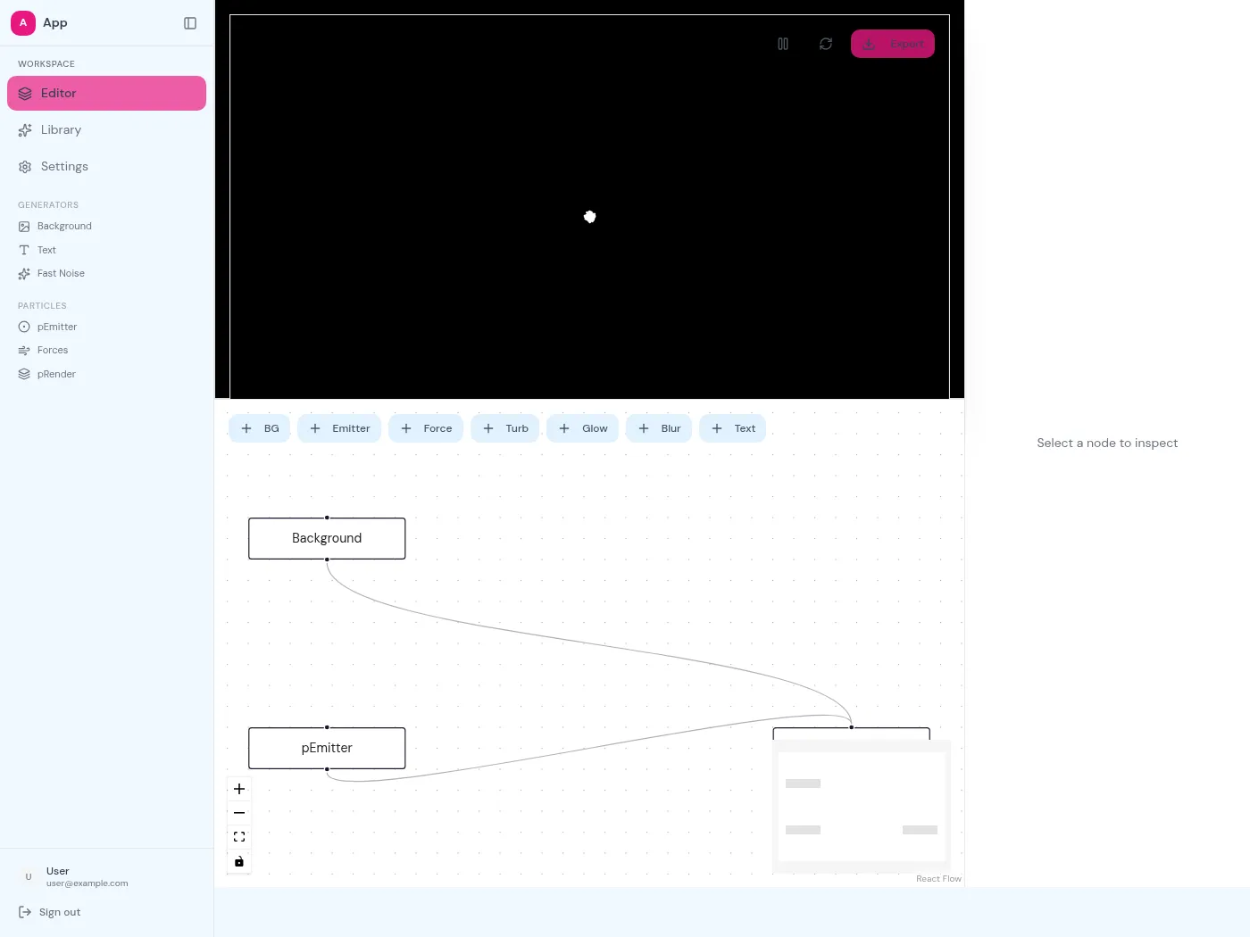 Particle Video Node Editor