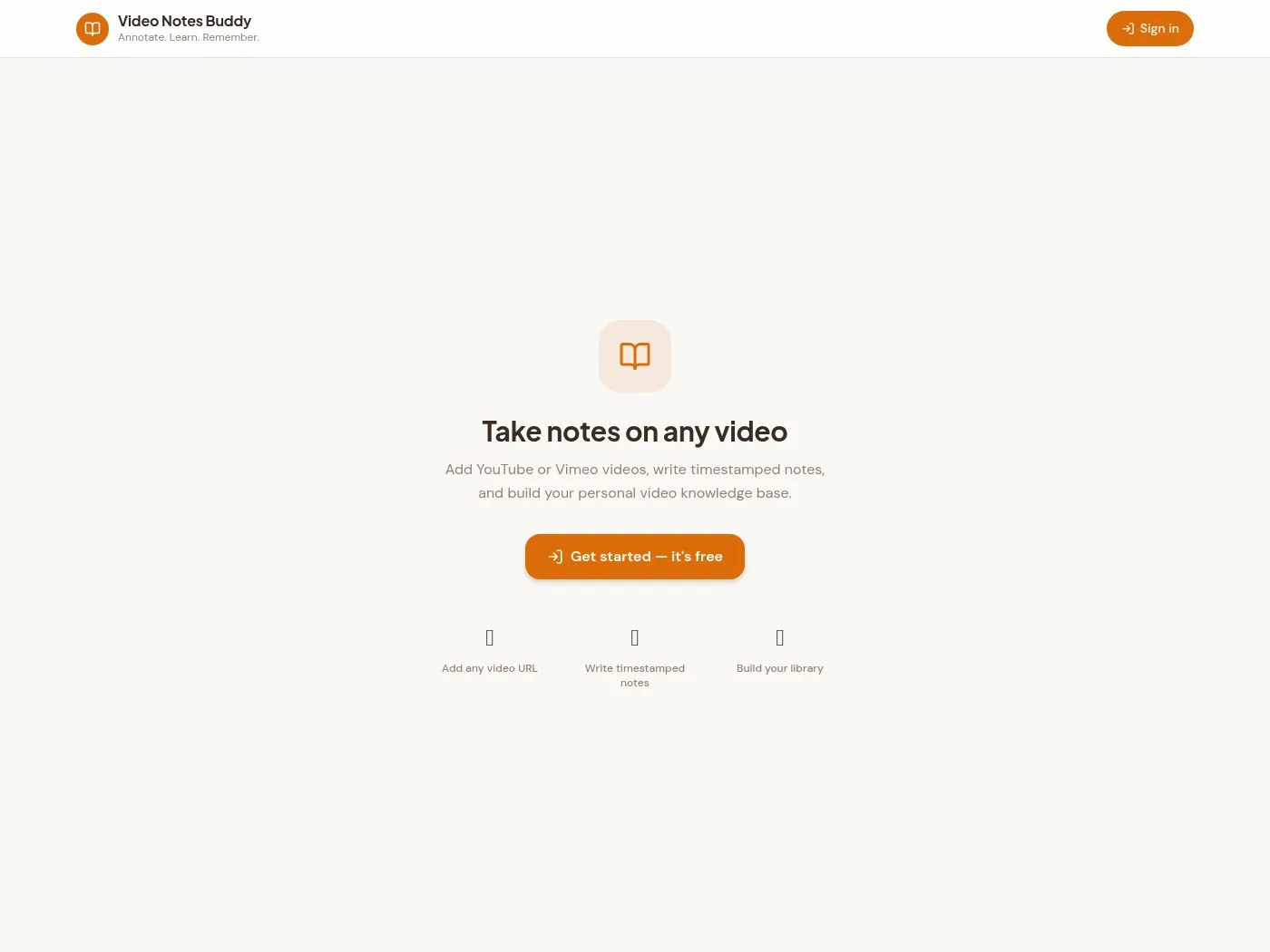 Video Notes Buddy