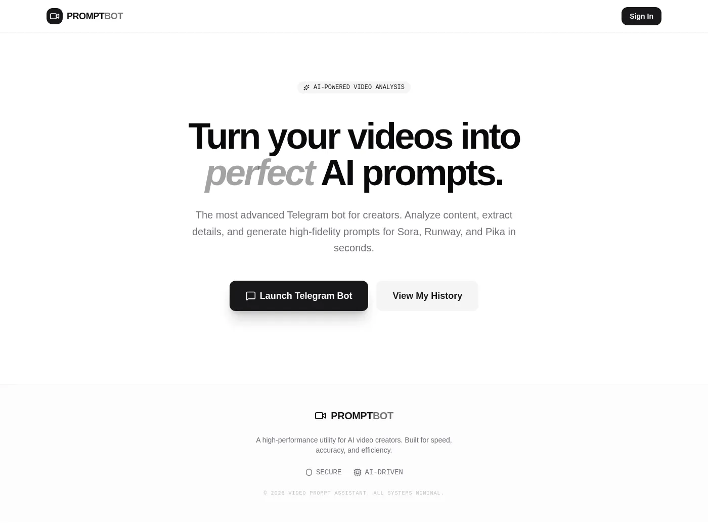 Video Prompt Assistant Bot