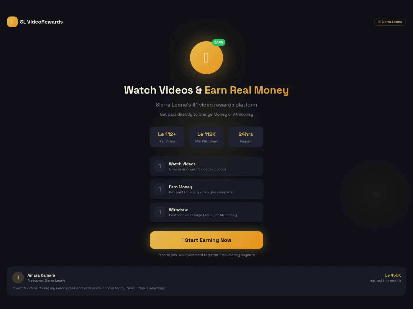 Sierra Leone Video Rewards