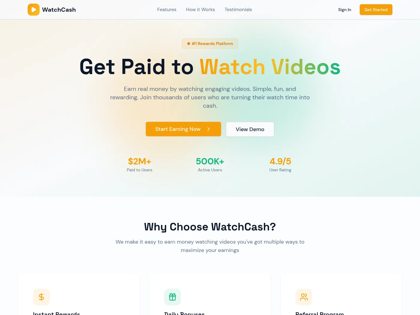 Video Reward App