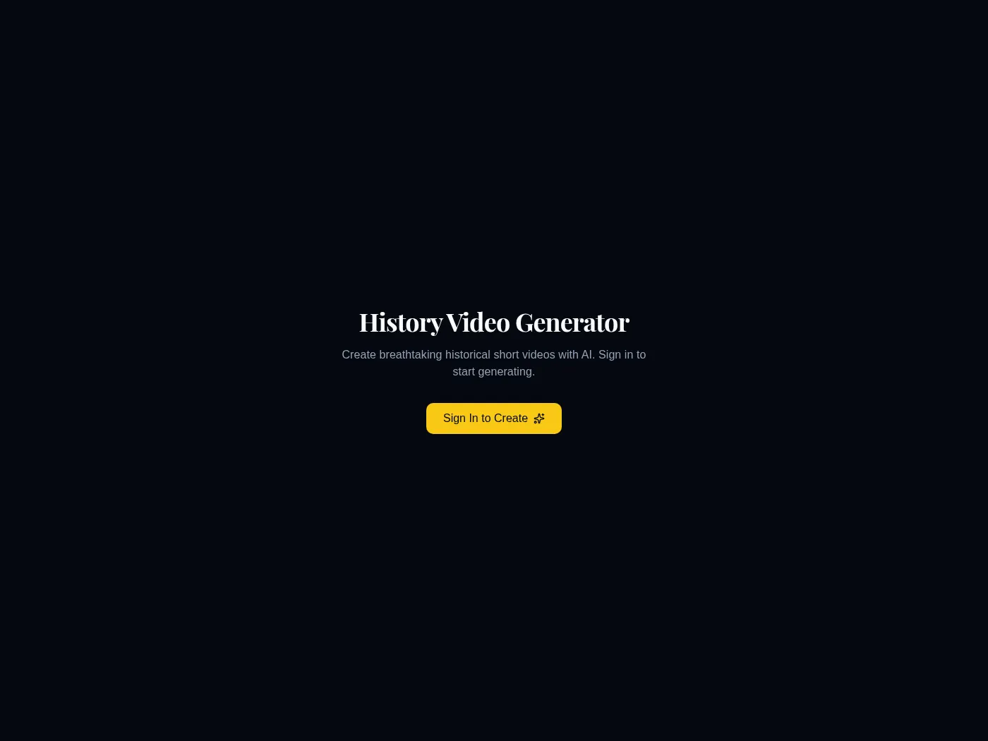 History Video Generator