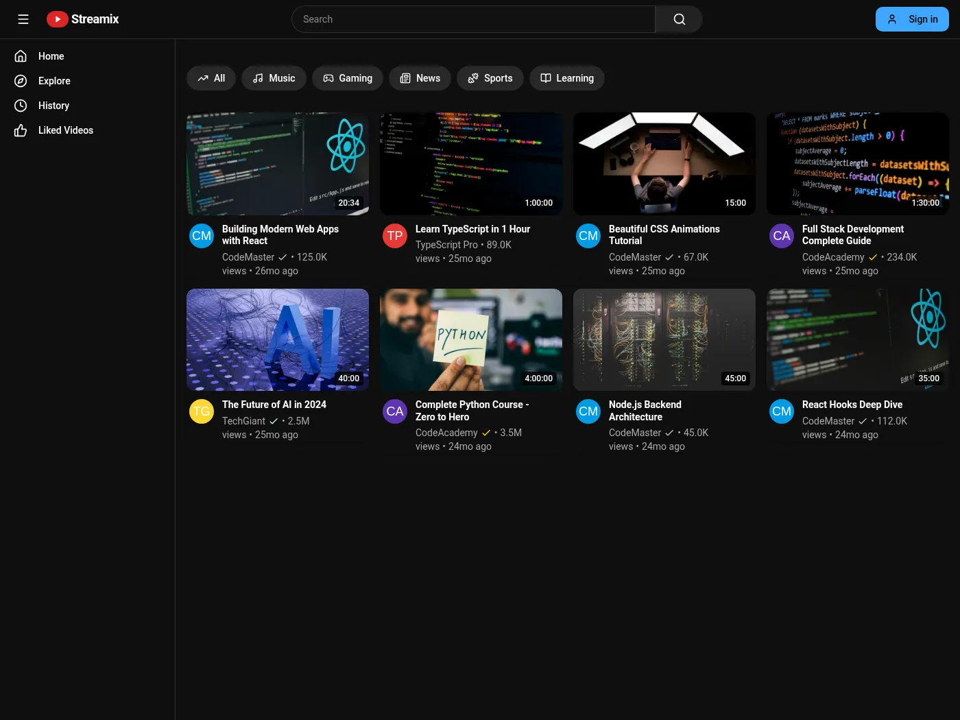 Streamix Video Platform