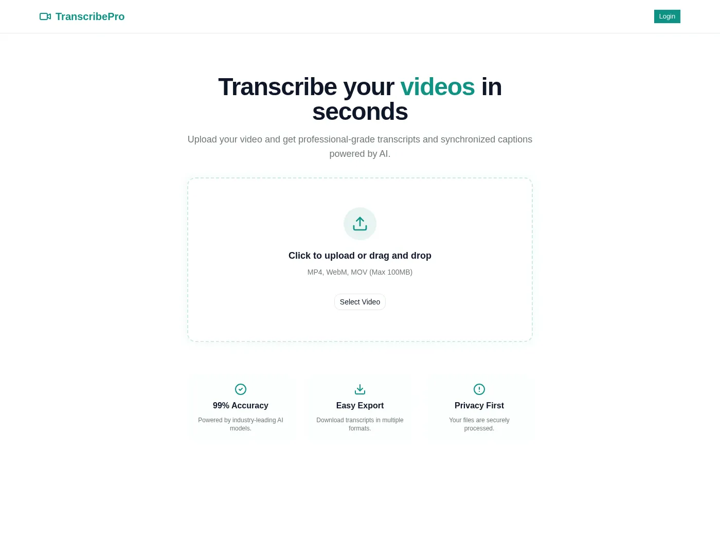 Speech-to-Text Video Tool