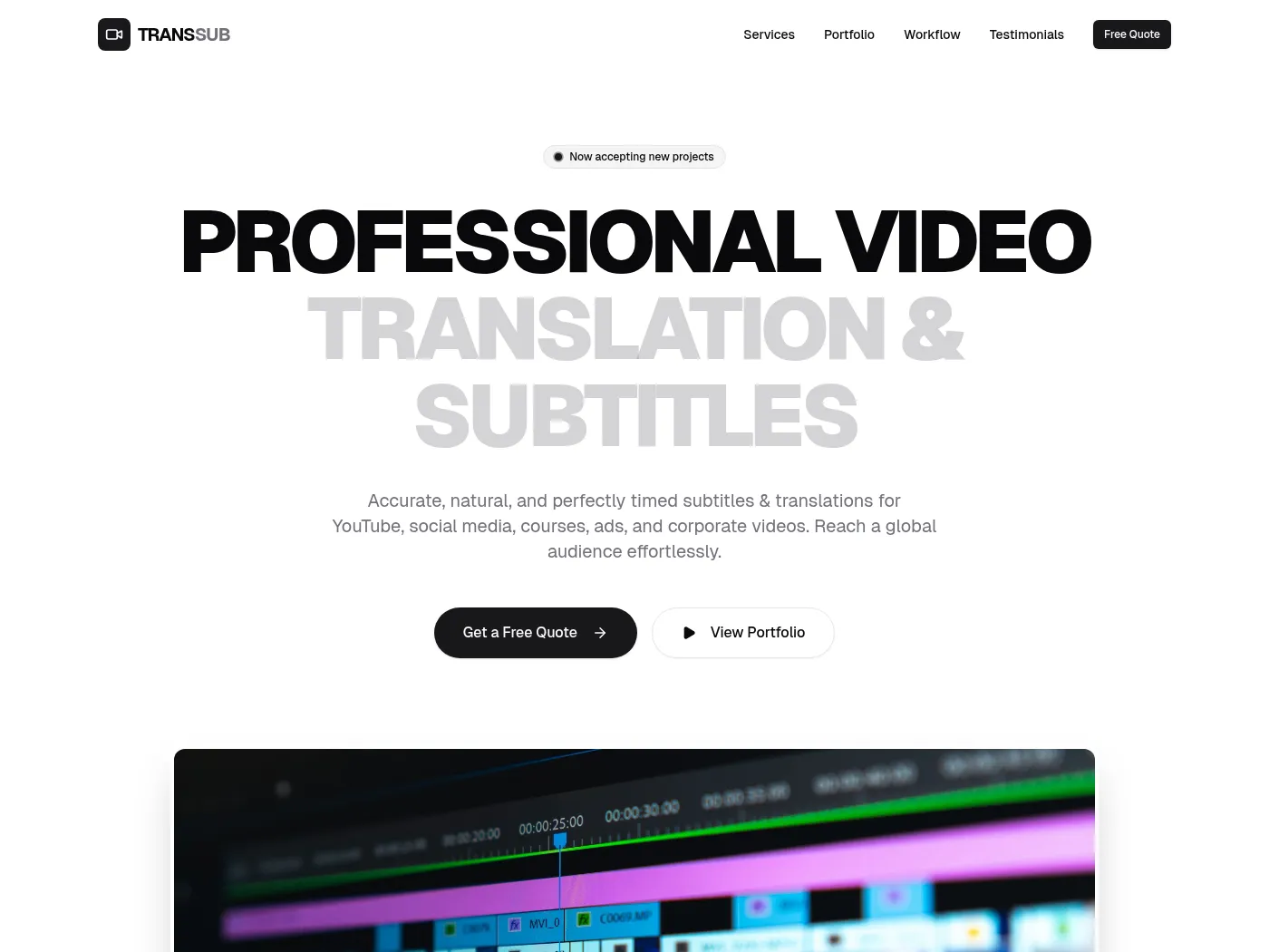 Pro Video Subtitles Site