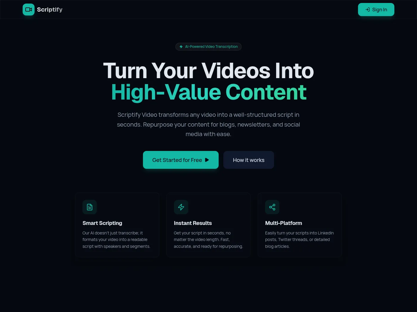 Scriptify Video