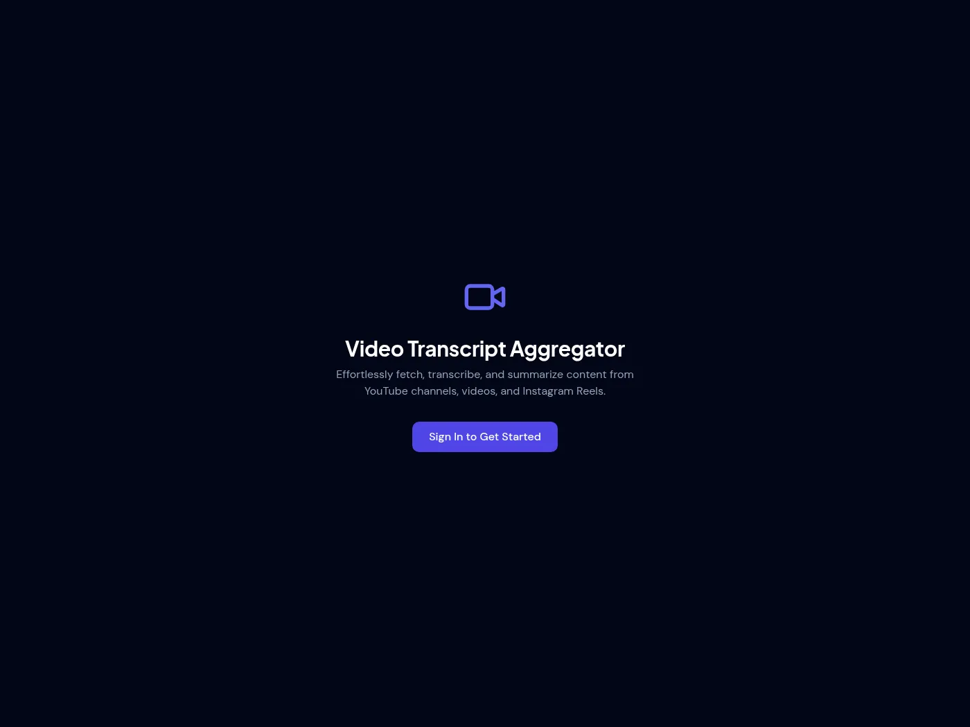 Video Transcript Aggregator