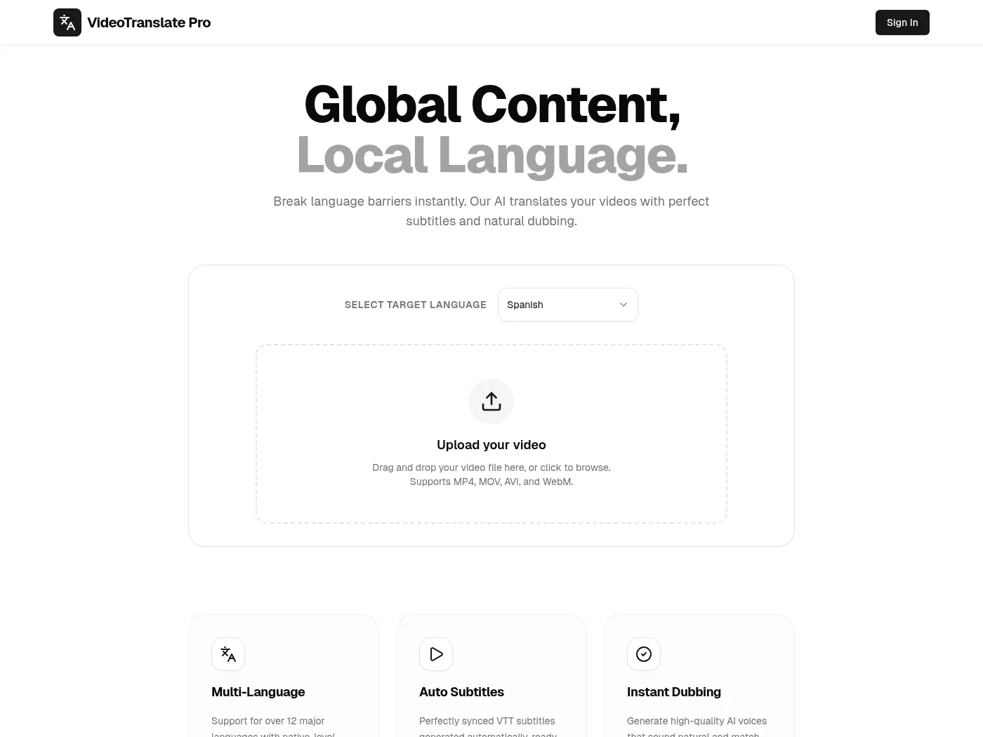 Video Translate Pro