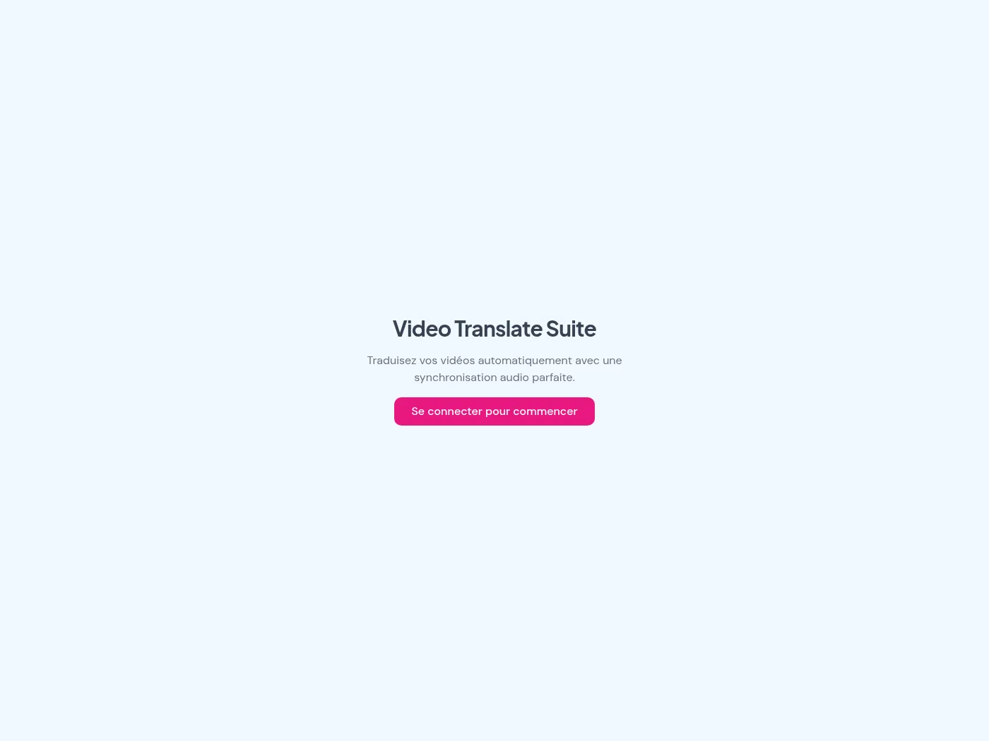 Video Translate Suite