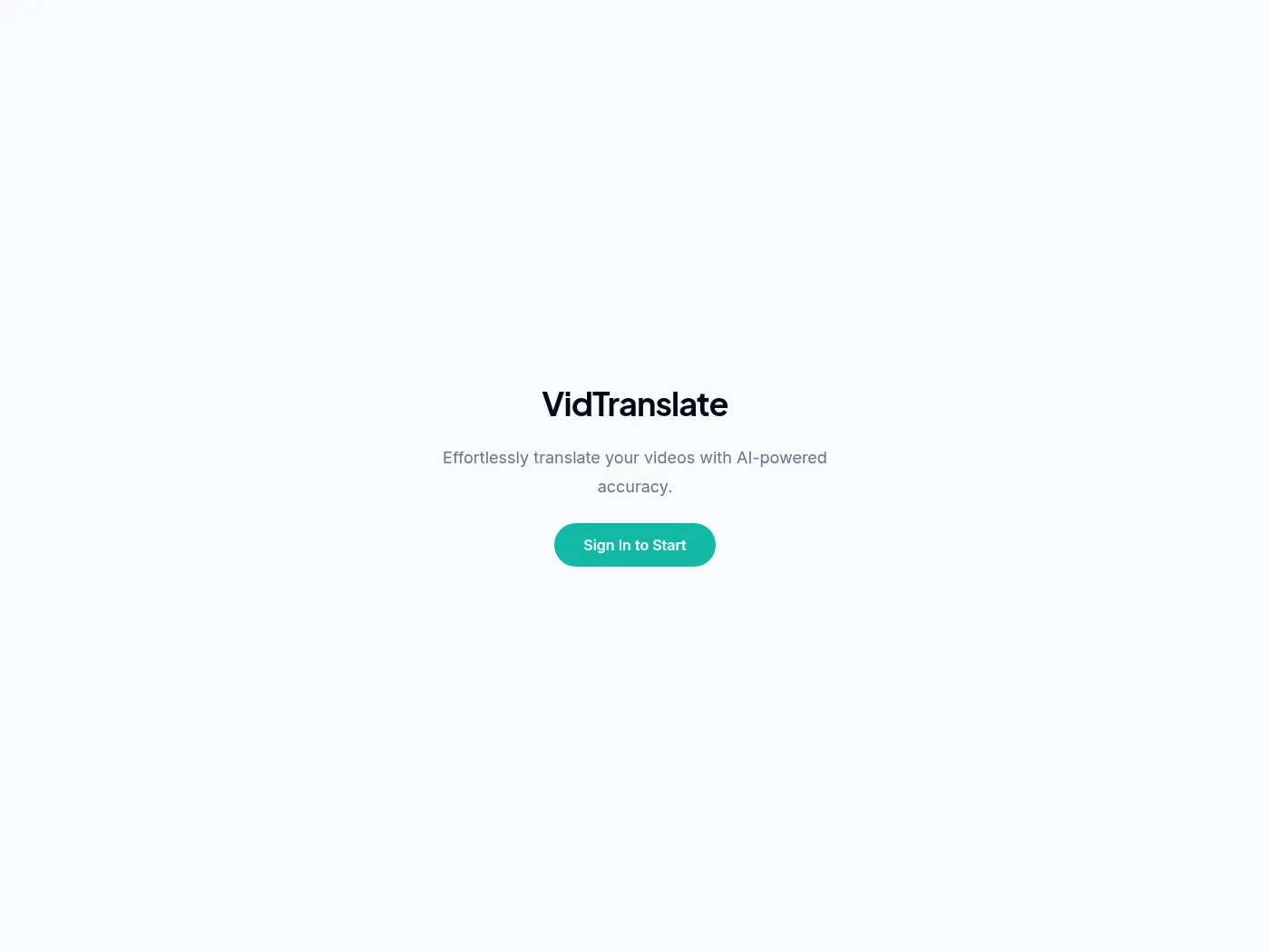 VidTranslate Web App