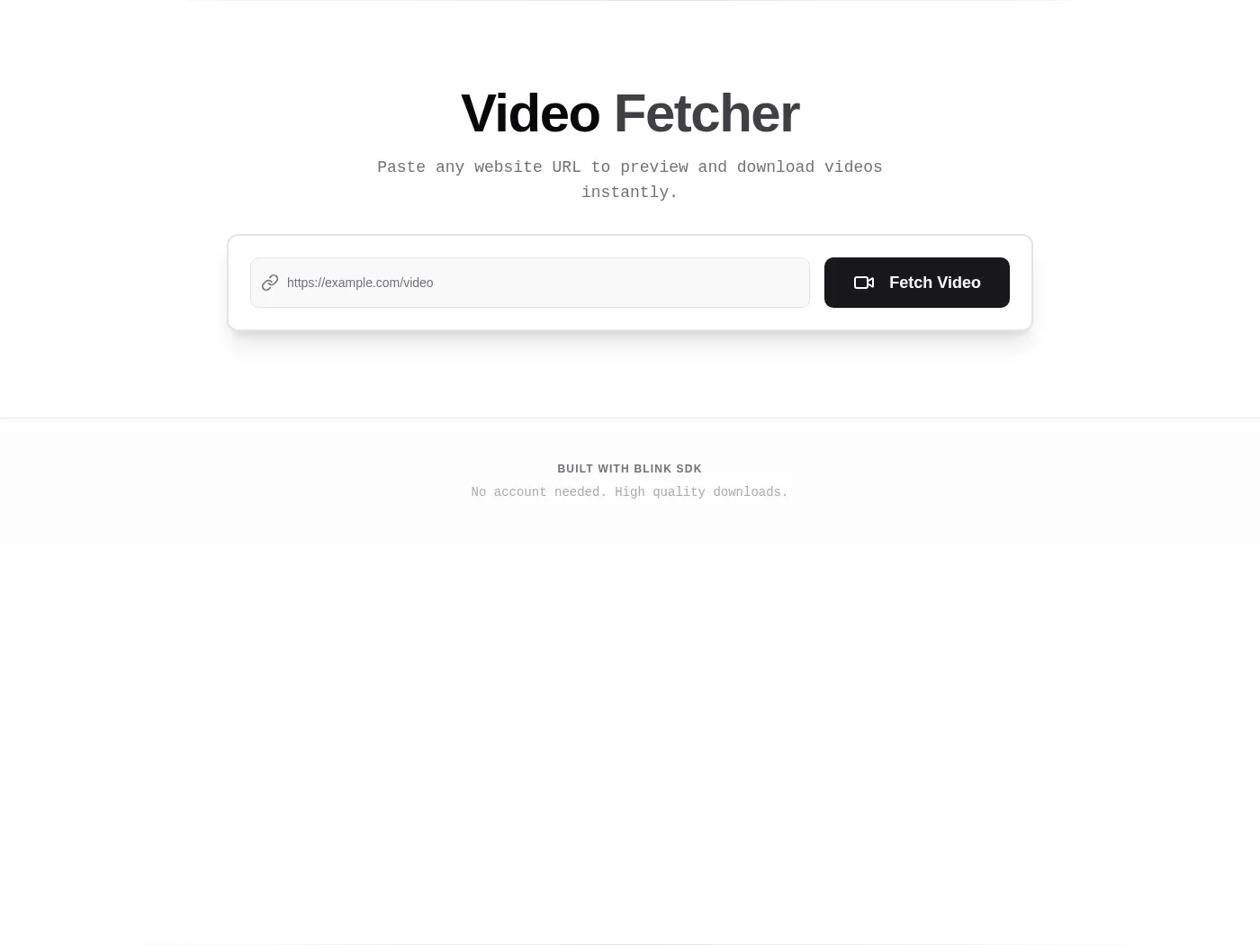 Video Fetcher Site