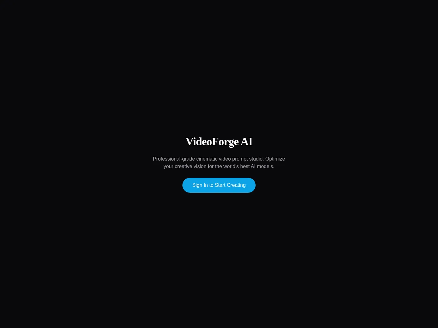 VideoForge AI Prompt Studio