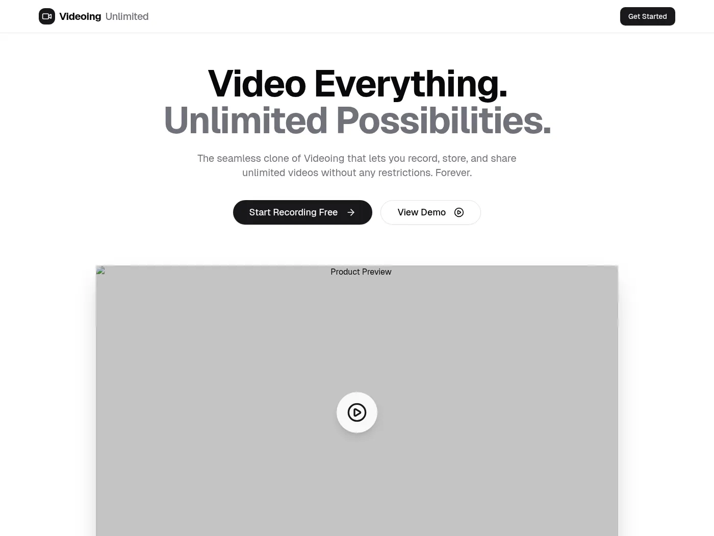 Videoing Unlimited Clone