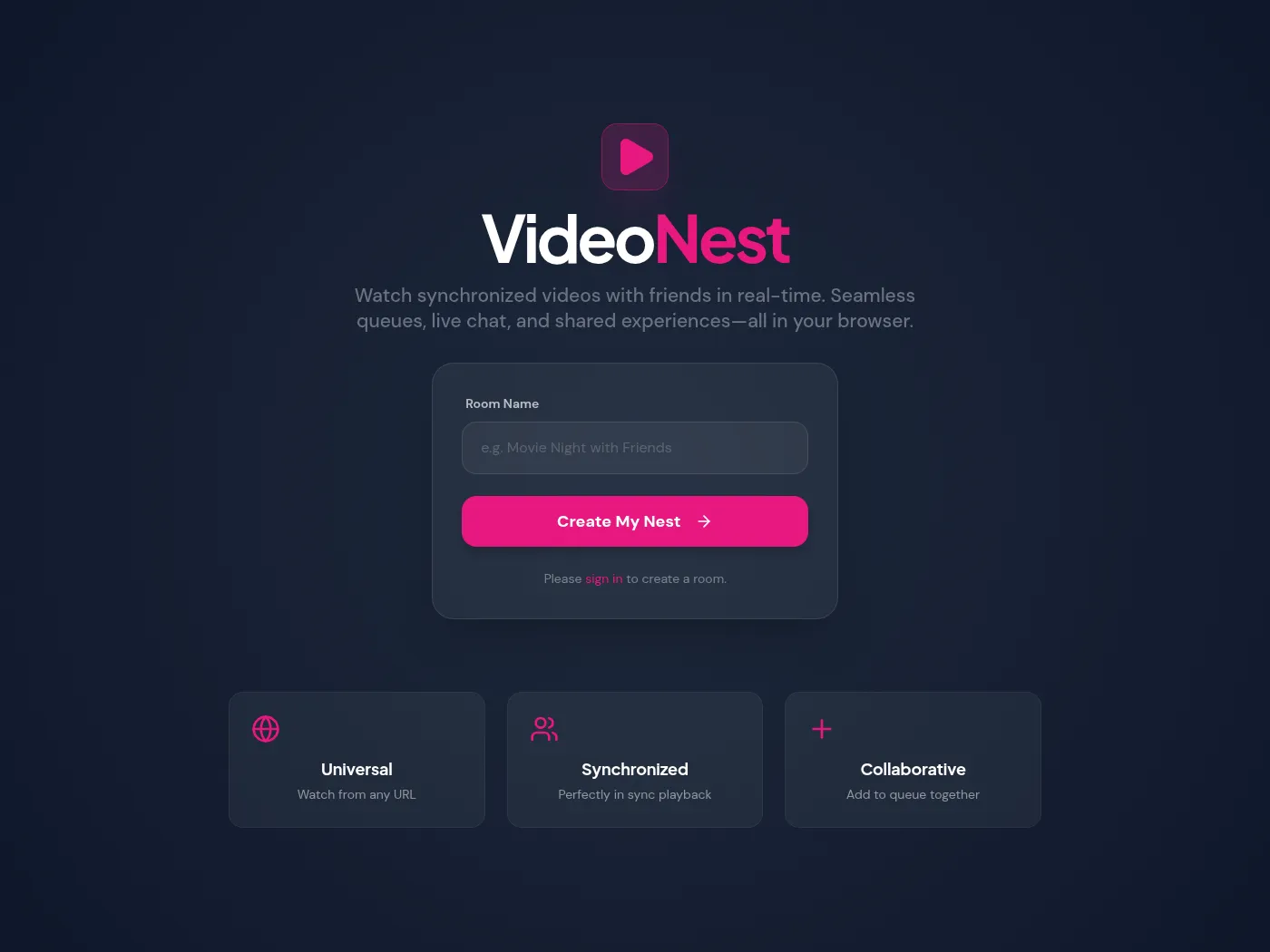 VideoNest Clone