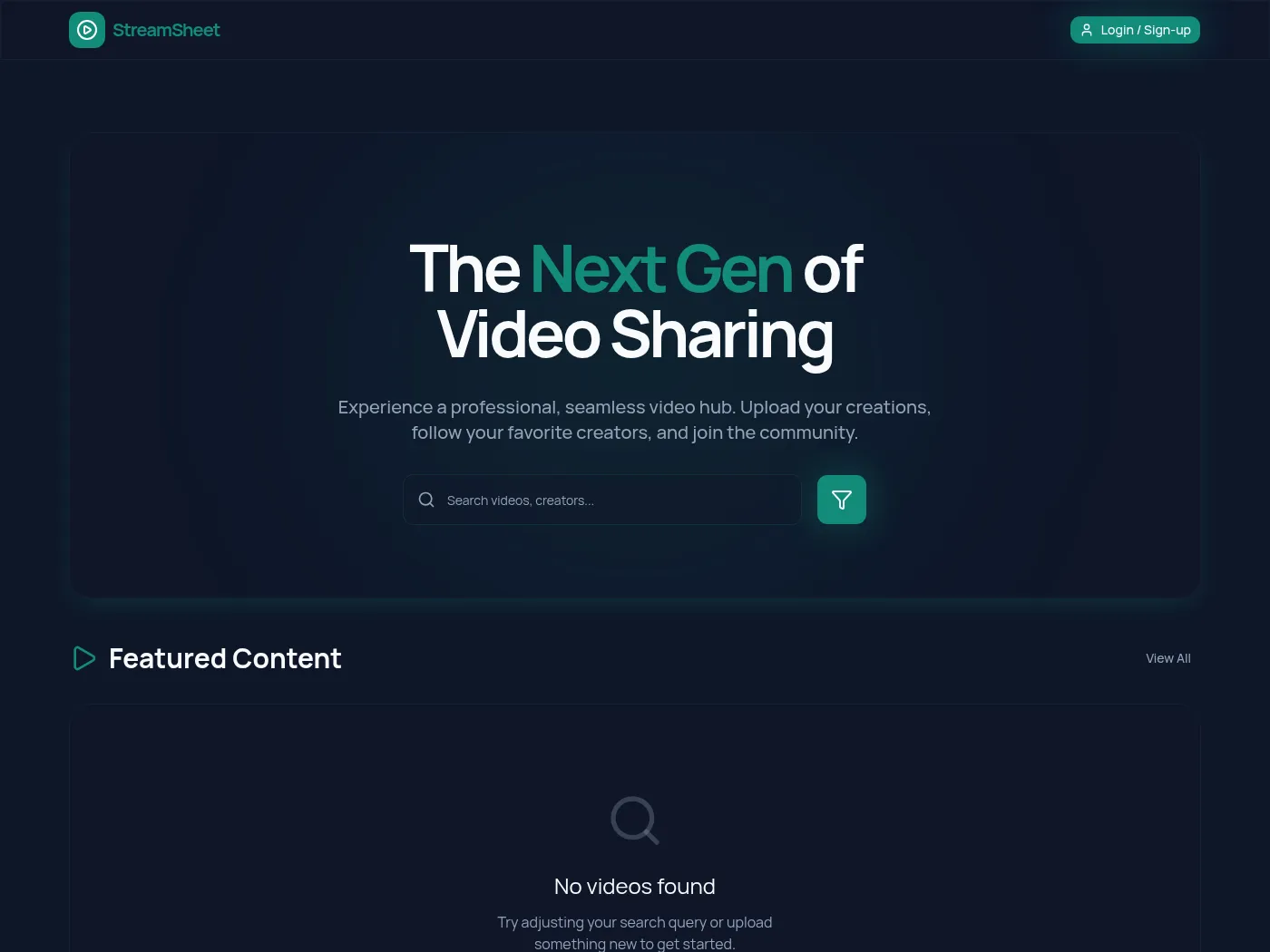 StreamSheet Video Hub