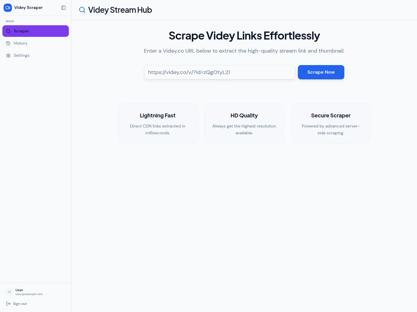 Videy Stream Scraper
