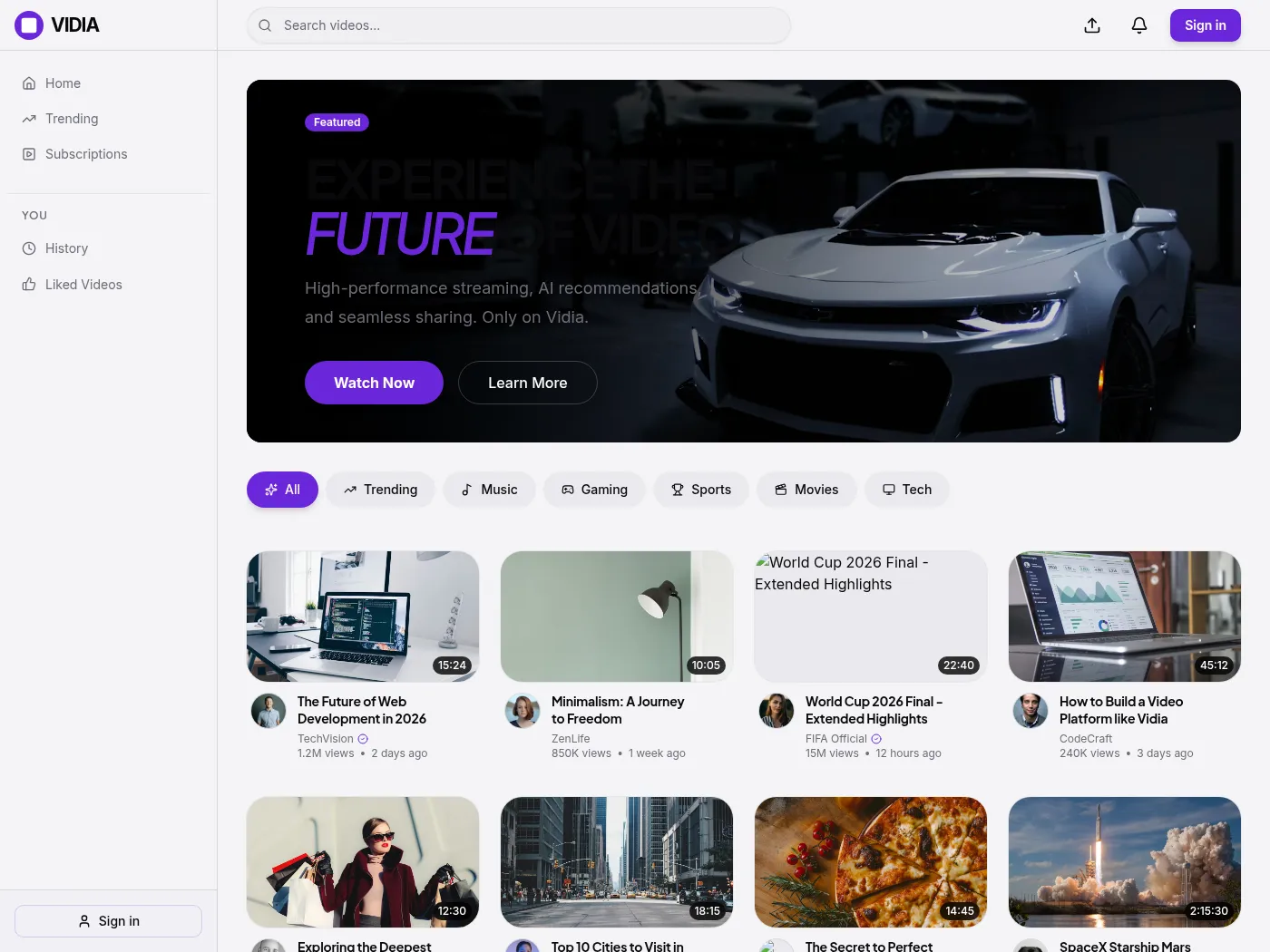 Vidia Clone Web