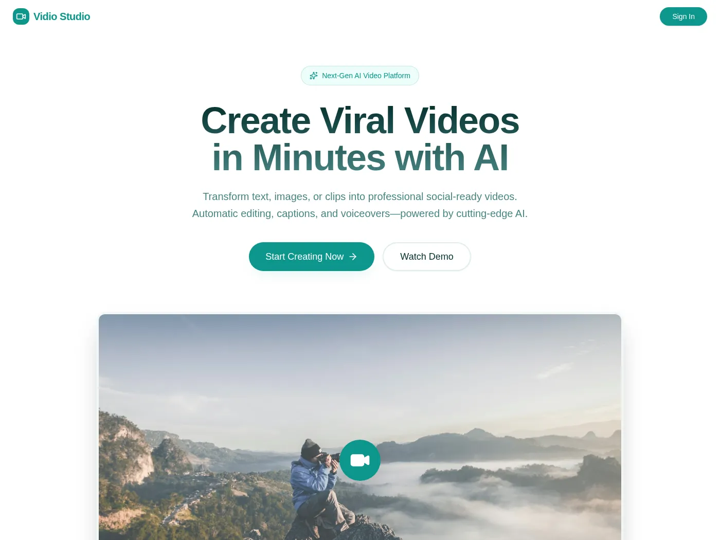 Vidio AI Studio
