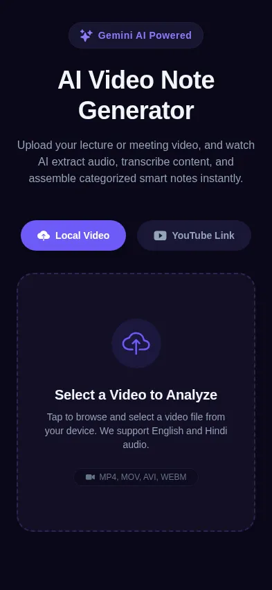 VidNote Mobile AI