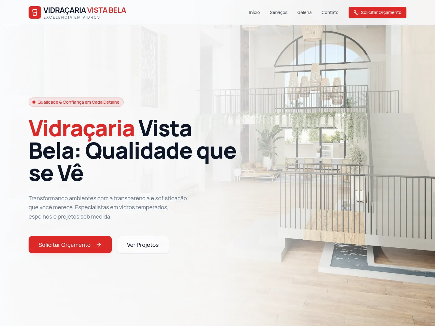 Vidraçaria Vista Bela Site