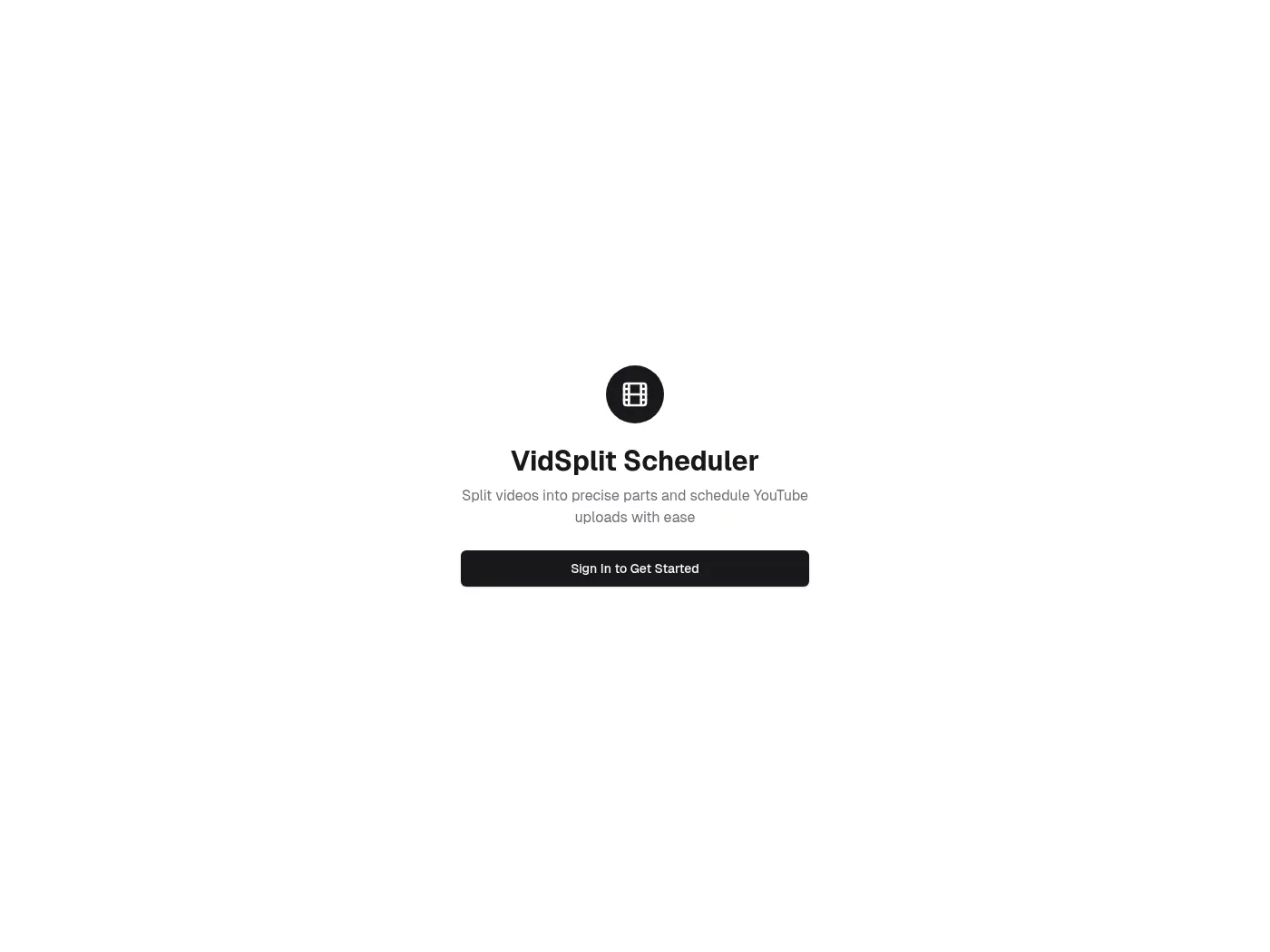 VidSplit Scheduler