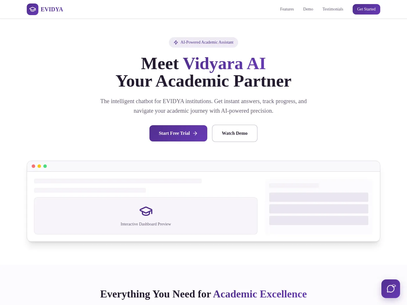 Vidyara AI Chatbot