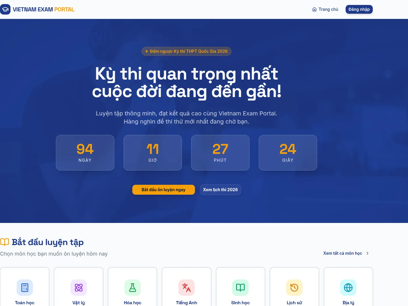 Vietnamese Exam Portal