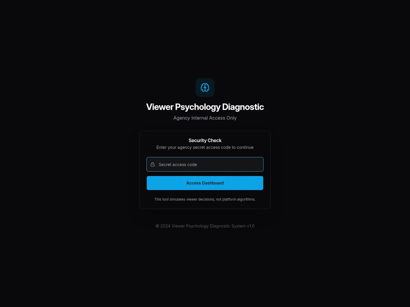 Viewer Psychology Diagnostic