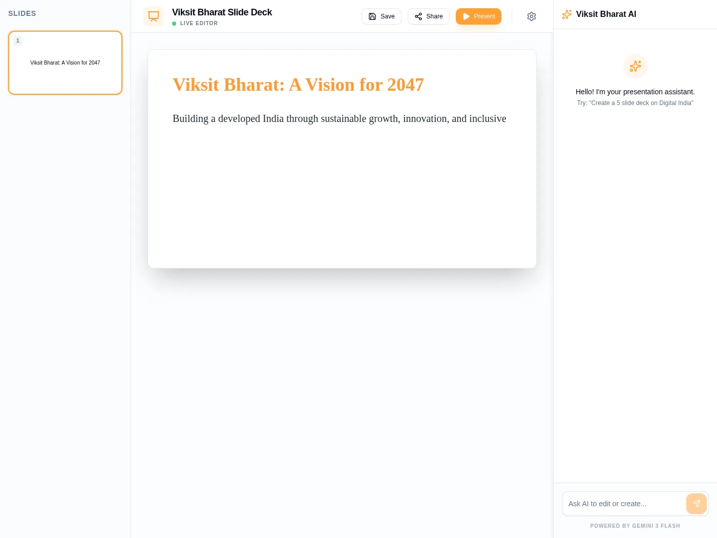 Viksit Bharat Slide Deck