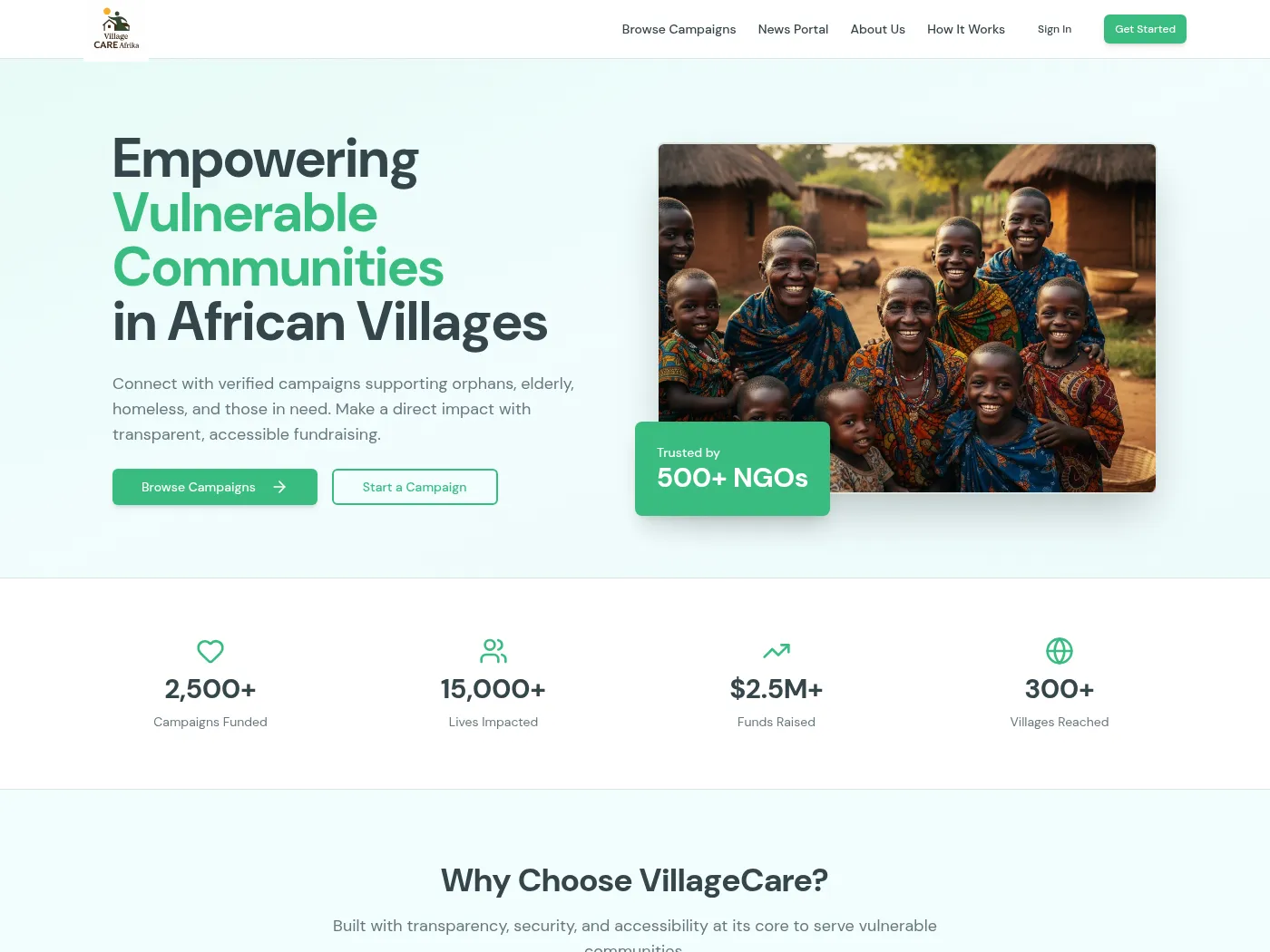VillageCare — NGO Platform for Vulnerable (Remix)
