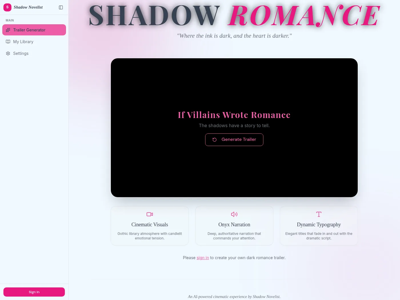 Villainous Romance Trailer