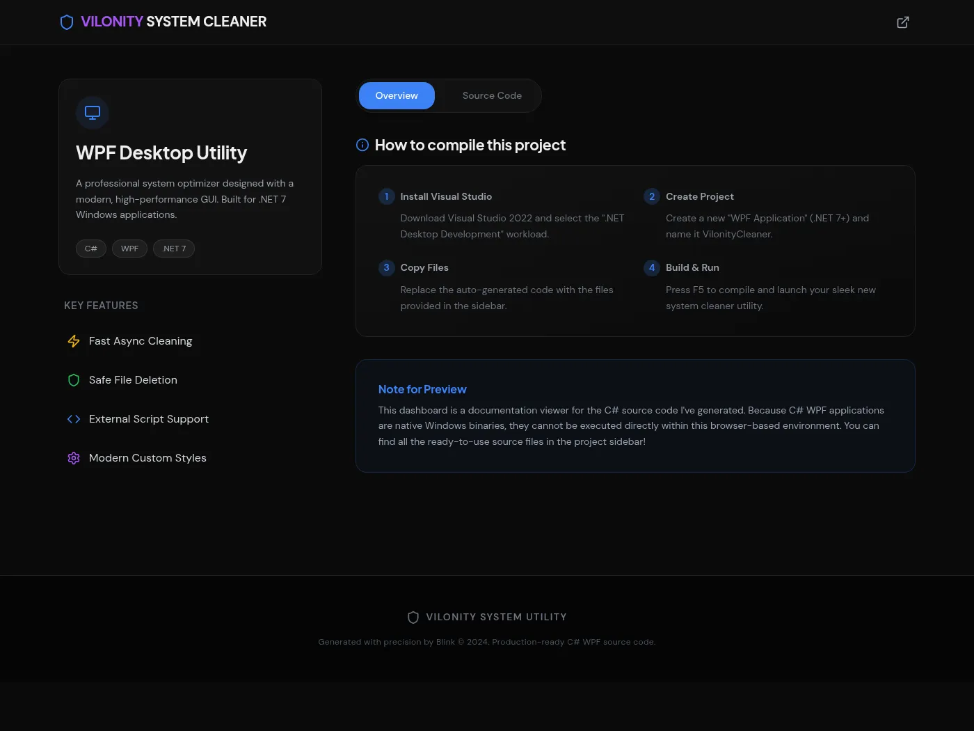 Vilonity System Cleaner